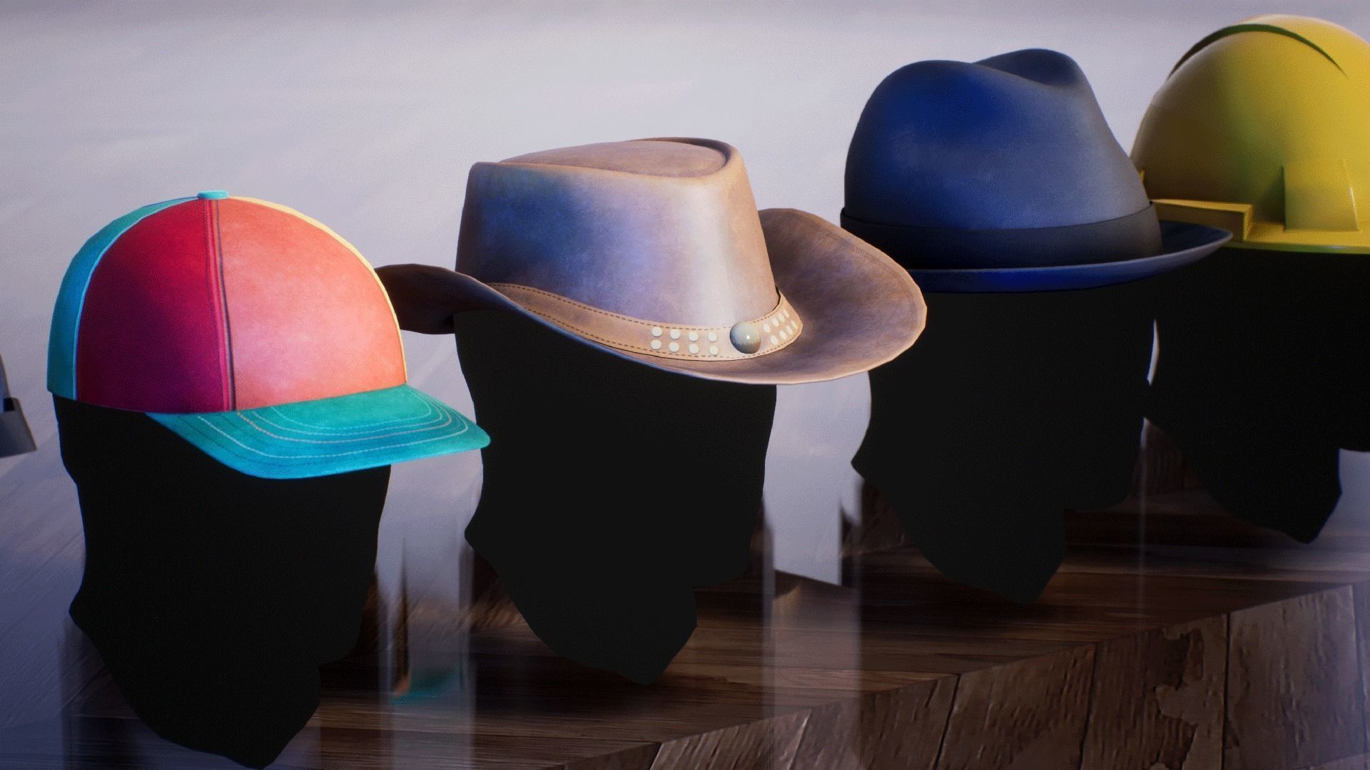 3D model Hats And Caps 10 Props VR / AR / low-poly | CGTrader