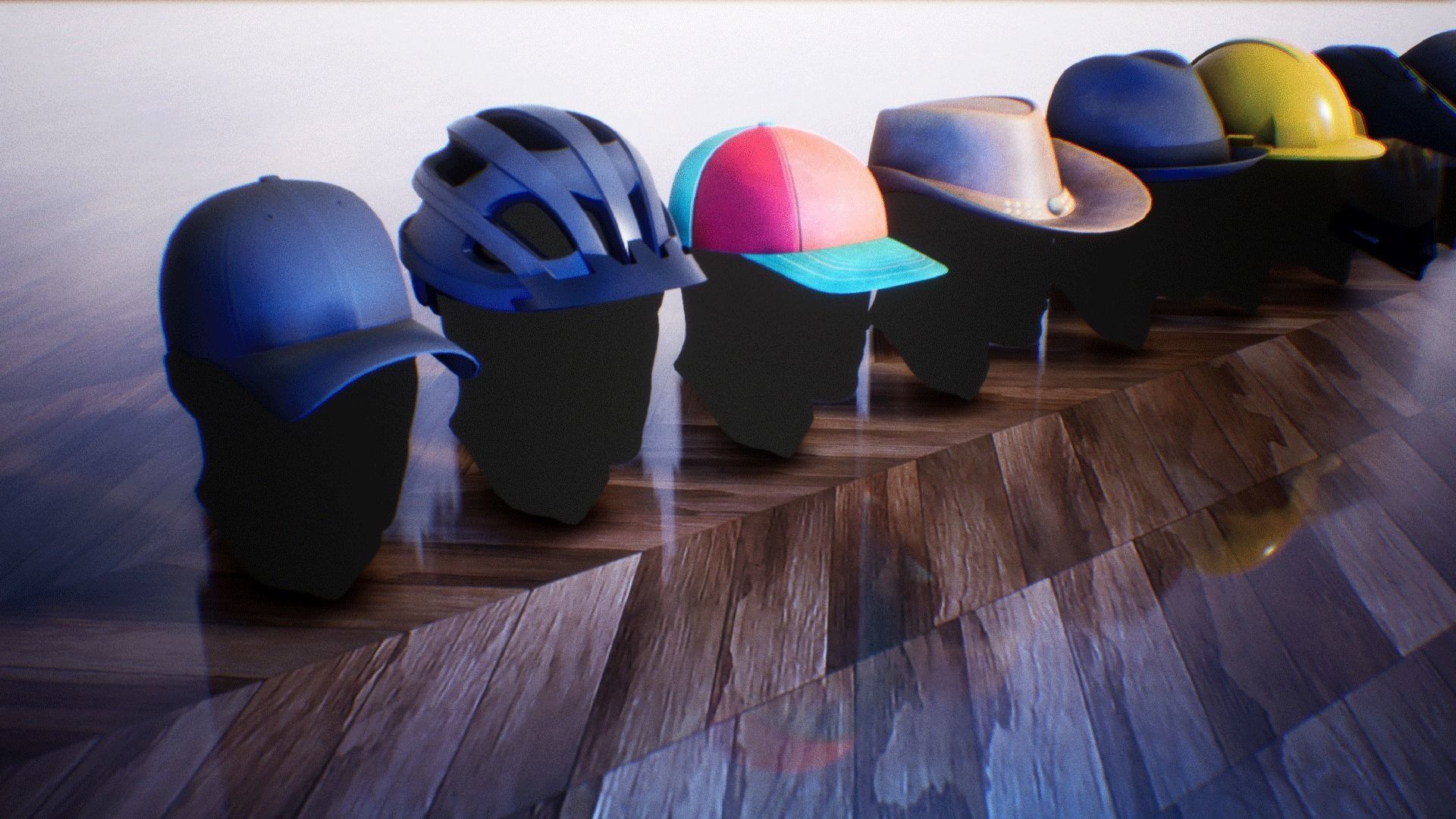 3D model Hats And Caps 10 Props VR / AR / low-poly | CGTrader
