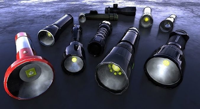 3D model Flashlights 22 Variations VR / AR / low-poly | CGTrader