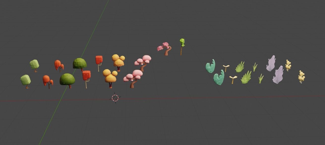 3D model Stylized tree pack VR / AR / low-poly | CGTrader