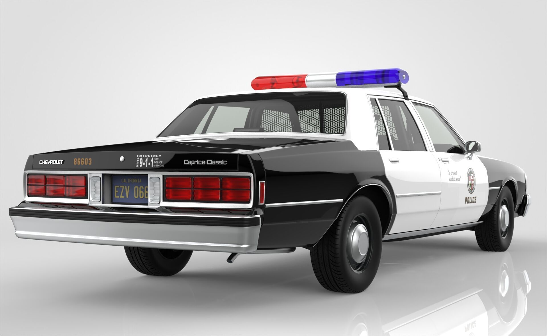 Chevrolet Caprice Classic Police 1989 3D model | CGTrader