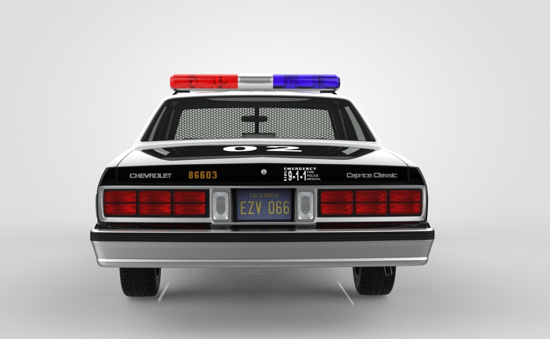 Chevrolet Caprice Classic Police 1989 3D model | CGTrader