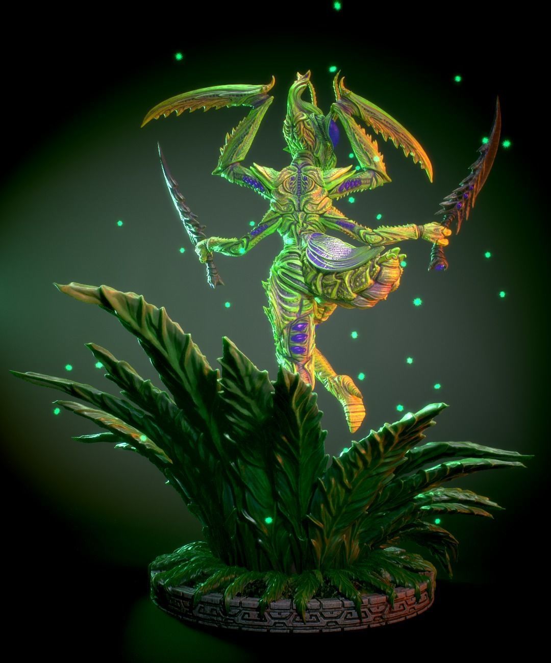 Mantis insectoid blade dancer 3d print figurine 3D model 3D printable ...