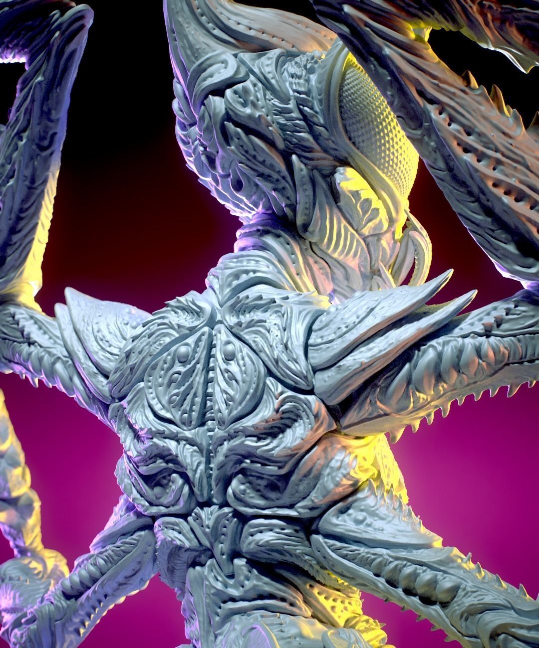 Mantis insectoid blade dancer 3d print figurine 3D model 3D printable ...