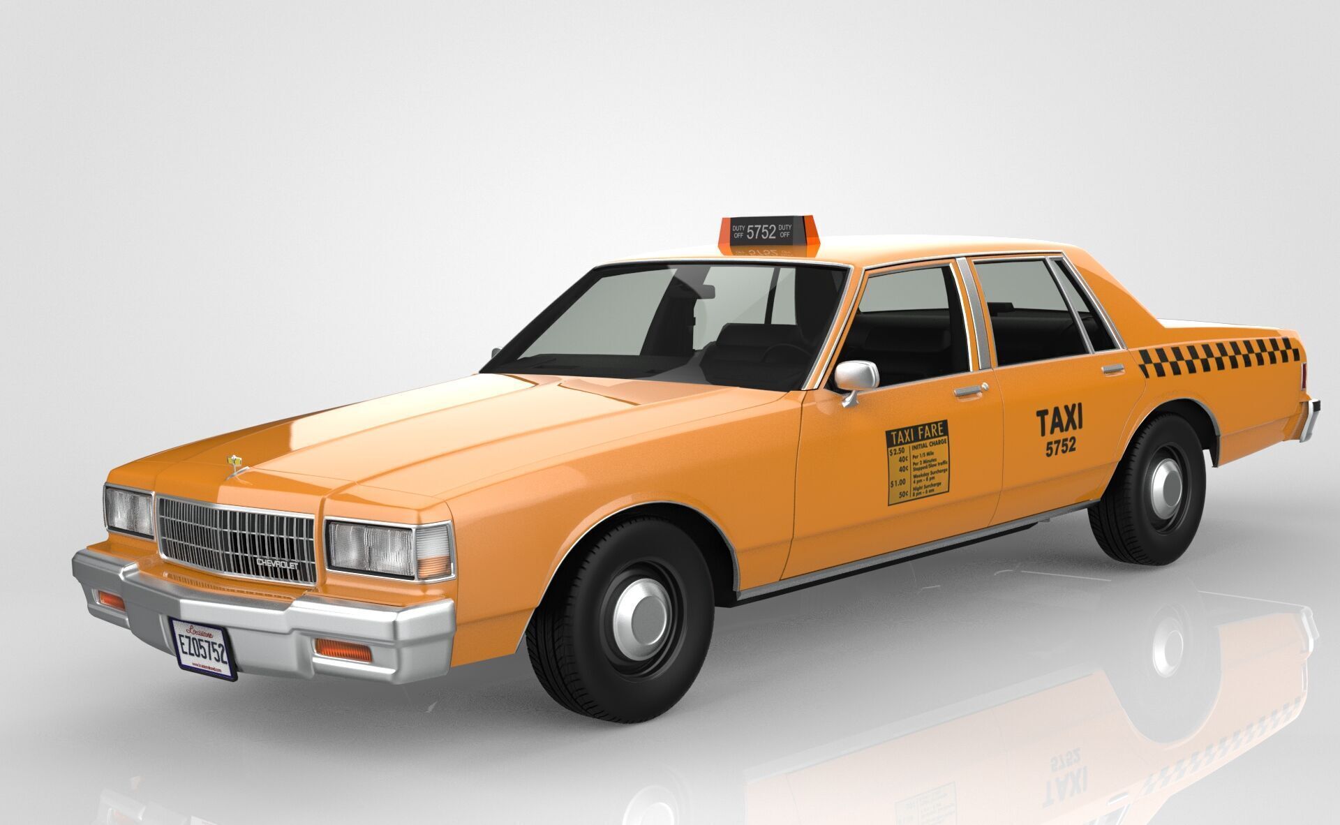 Chevrolet Caprice Classic Taxi 1989 3D model | CGTrader