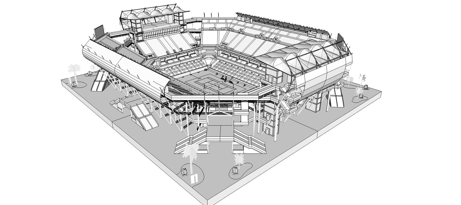 Arena GNP Seguros - Acapulco Mexico 3D model | CGTrader