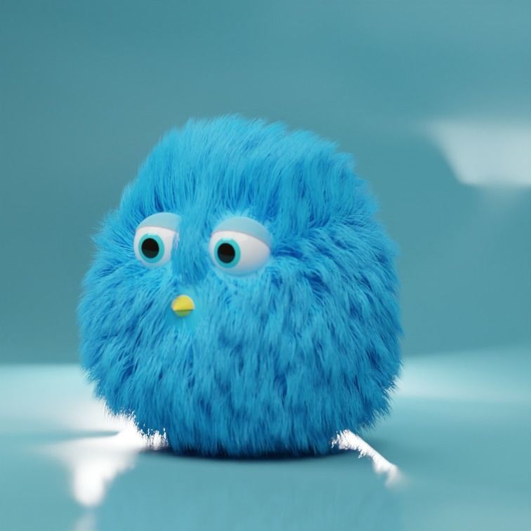 Fluffy Bird Character 3D model | CGTrader