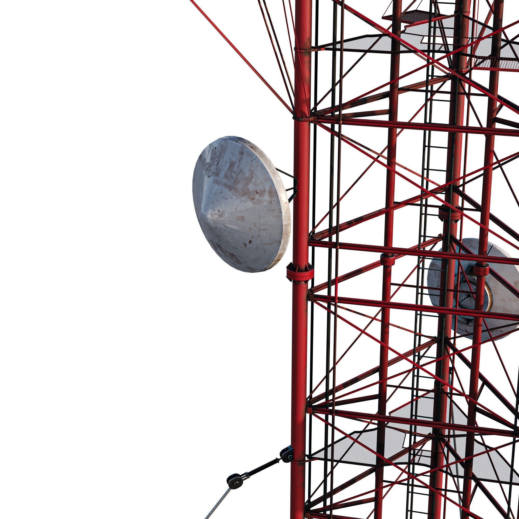 Radio Tower 2000ft 3D model | CGTrader
