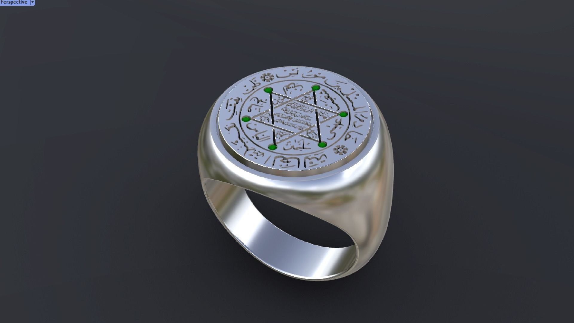 Ring with the ancient symbol of Solomon ring 3D print model 3D model 3D ...