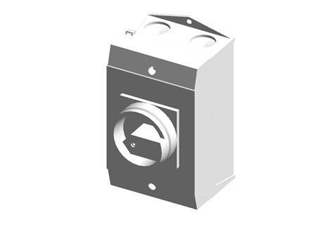 3P IP65 enclosed switch isolator,25A Ie free 3D model | CGTrader