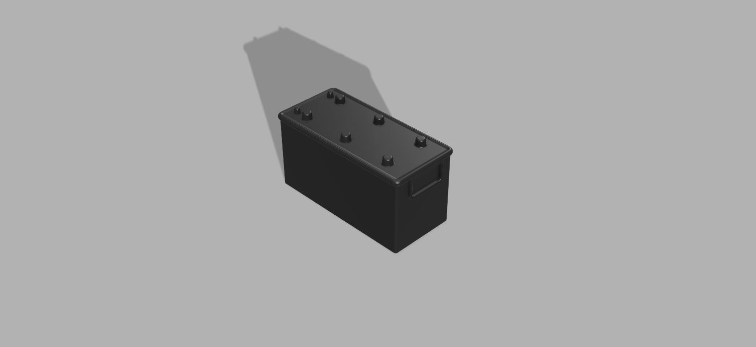 Car battery 3D model 3D printable | CGTrader