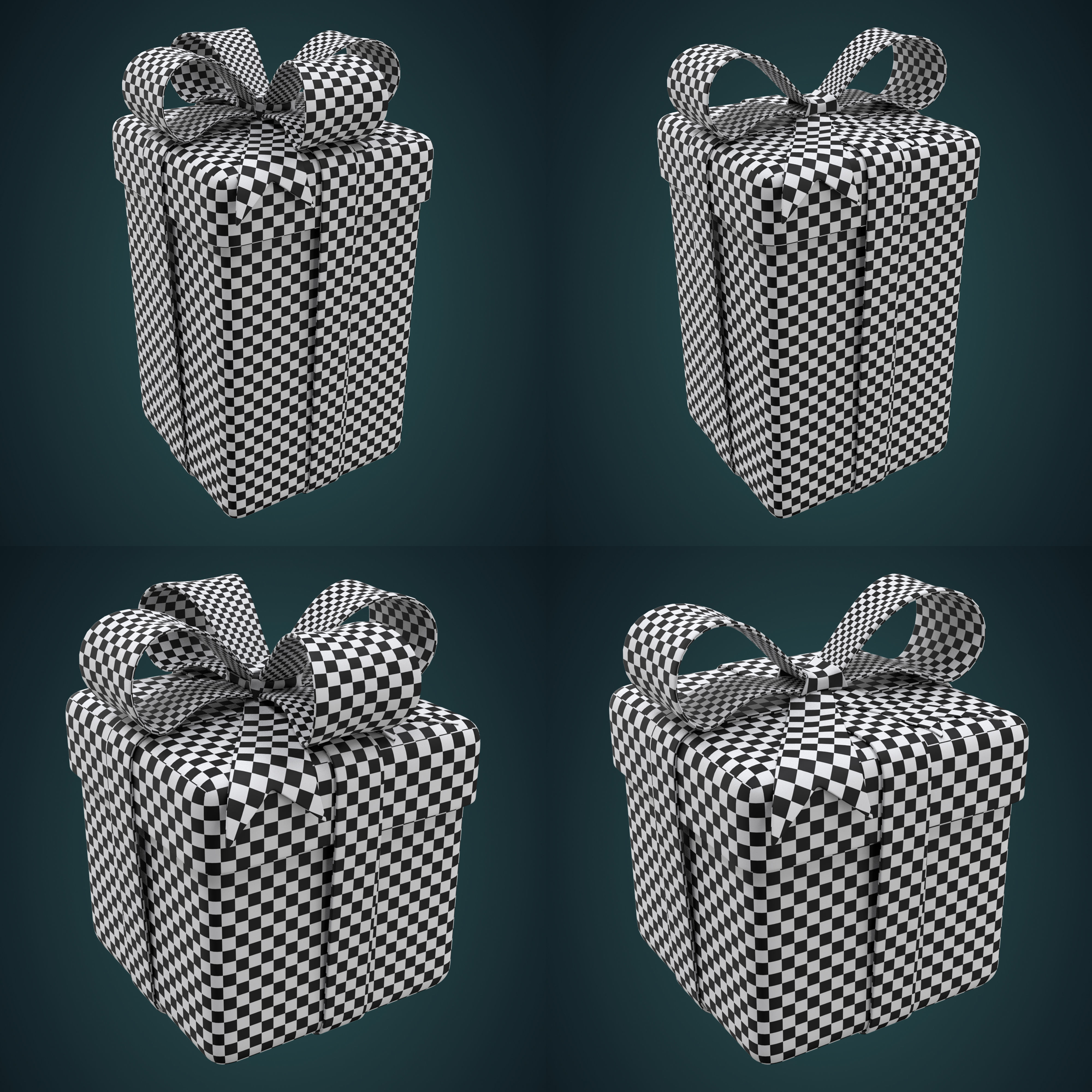 3D model Cartoon Christmas Gift Boxes Set VR / AR / low-poly | CGTrader