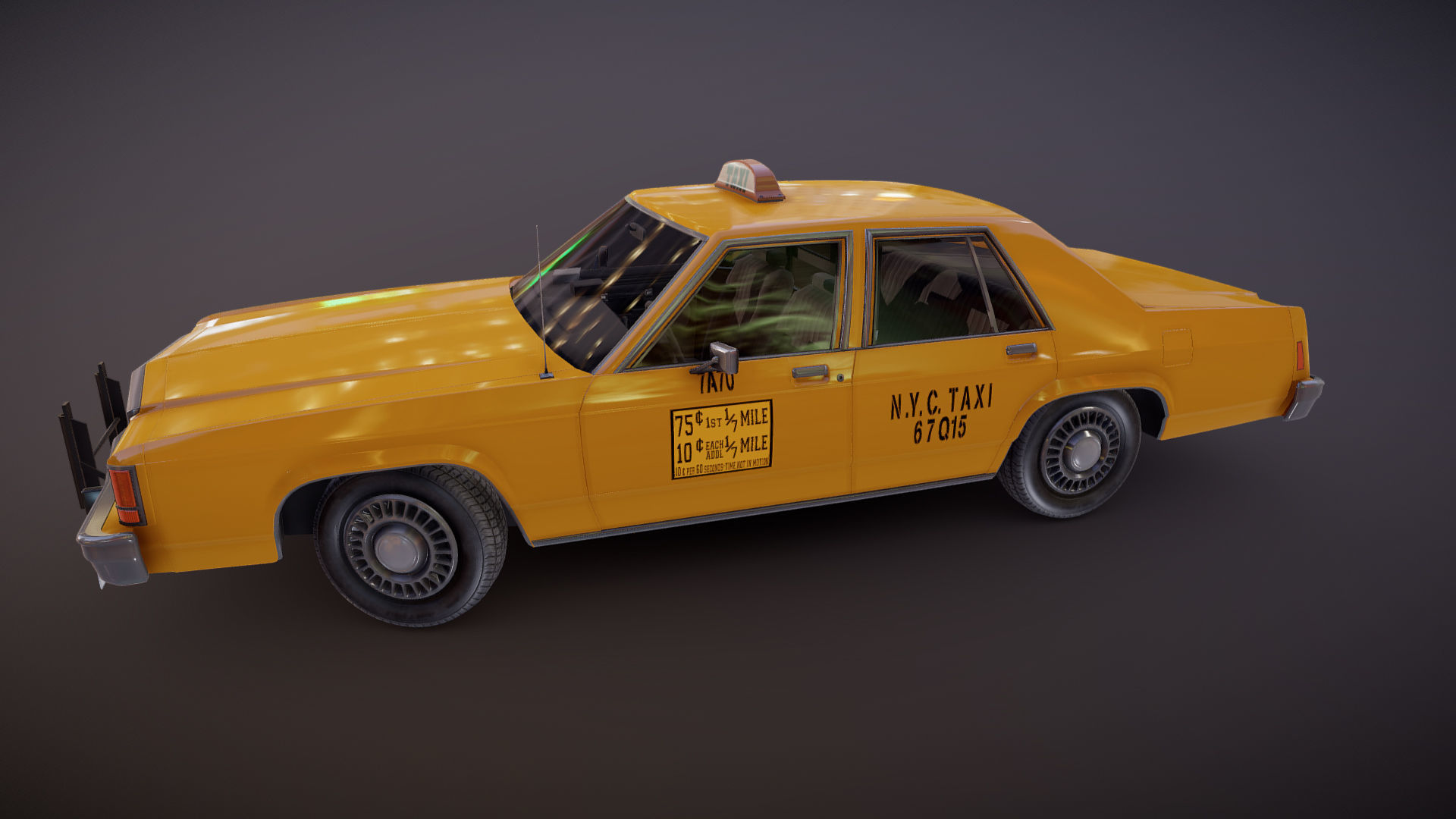 3D model New York Taxi Cab VR / AR / low-poly | CGTrader