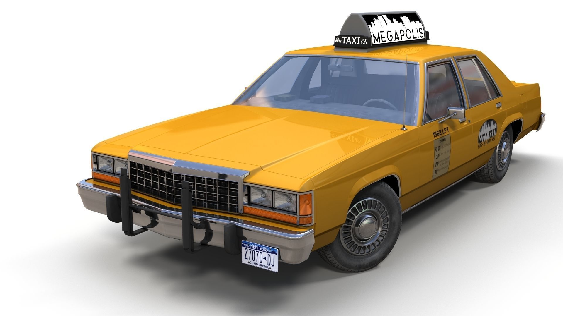 3D model New York Taxi Cab VR / AR / low-poly | CGTrader