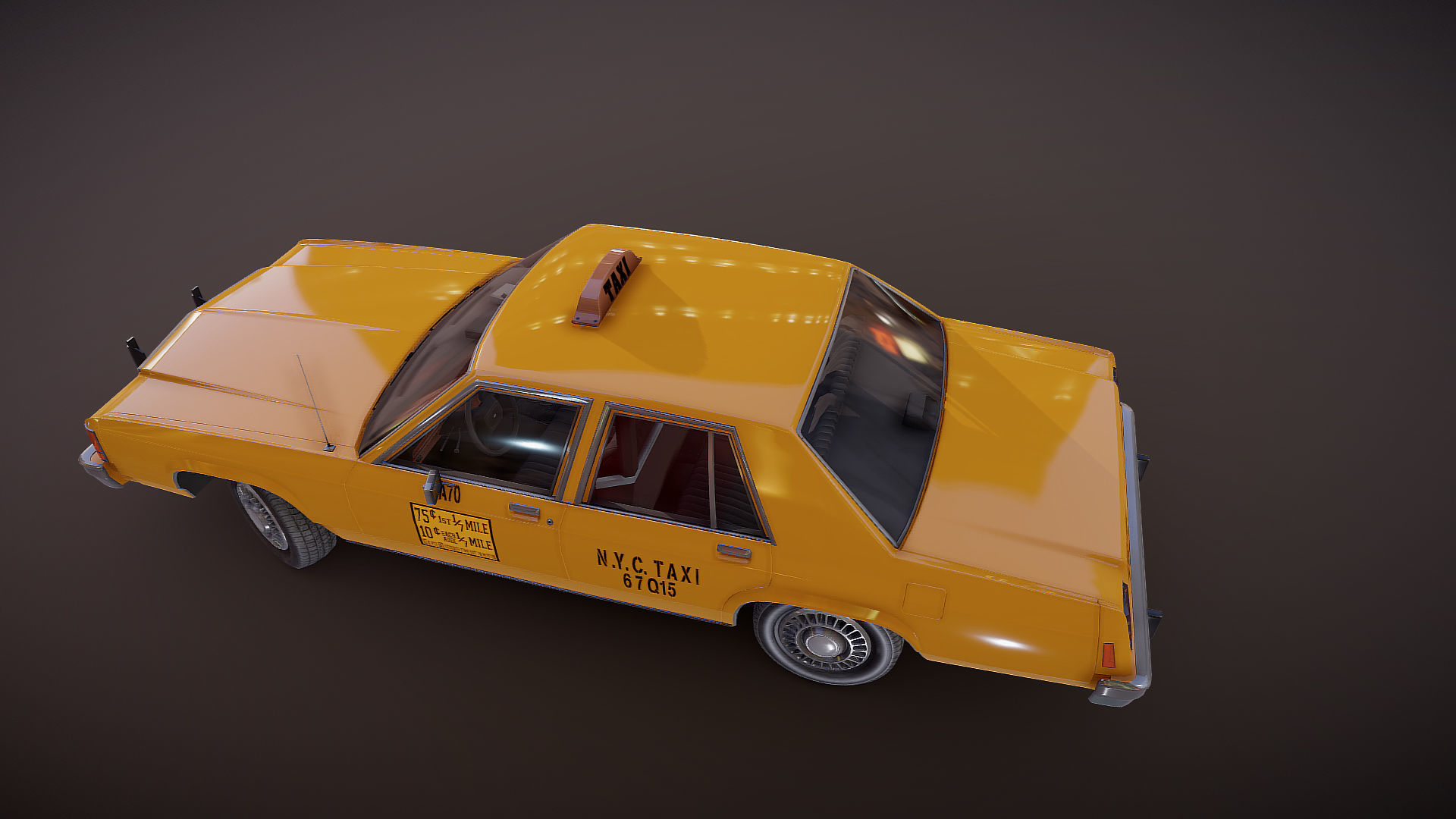 3D model New York Taxi Cab VR / AR / low-poly | CGTrader
