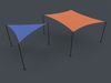 3D model PBR Sun Shade Sails VR / AR / low-poly | CGTrader