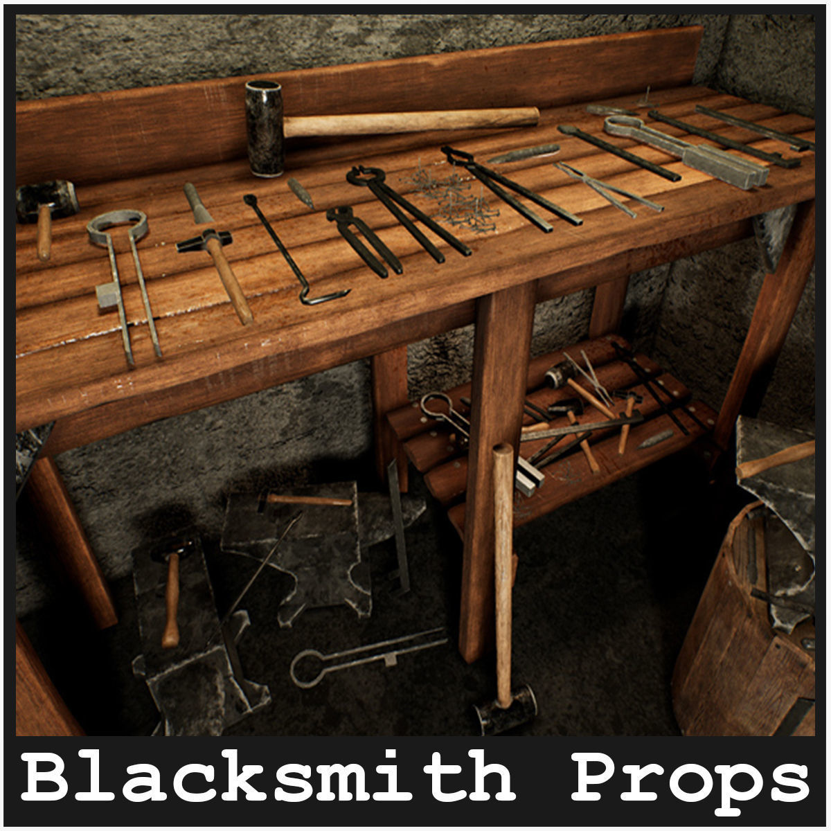 3D model Blacksmith Props 23 Assets VR / AR / low-poly | CGTrader