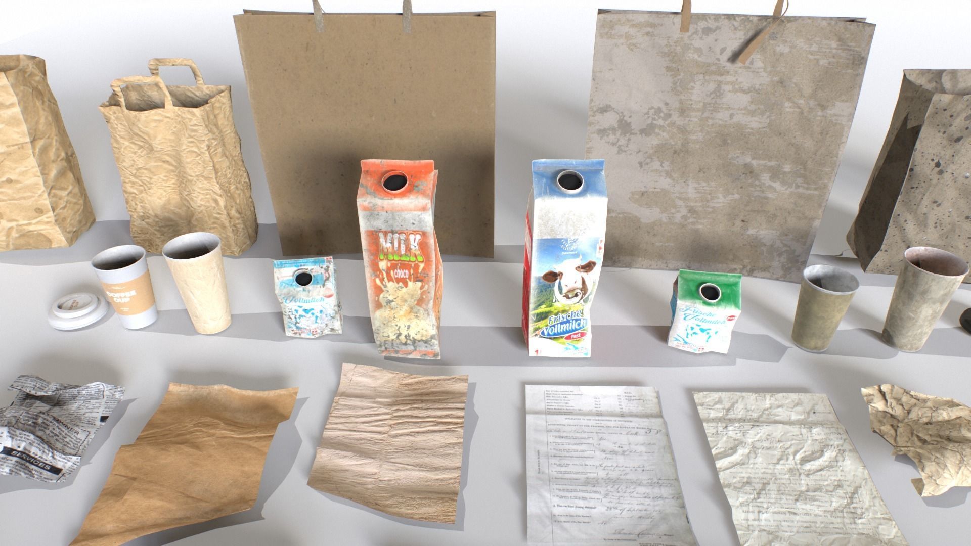 3D model Paper Junk VR / AR / low-poly | CGTrader