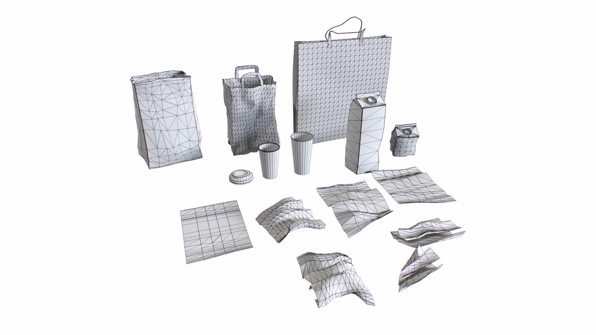 3D model Paper Junk VR / AR / low-poly | CGTrader
