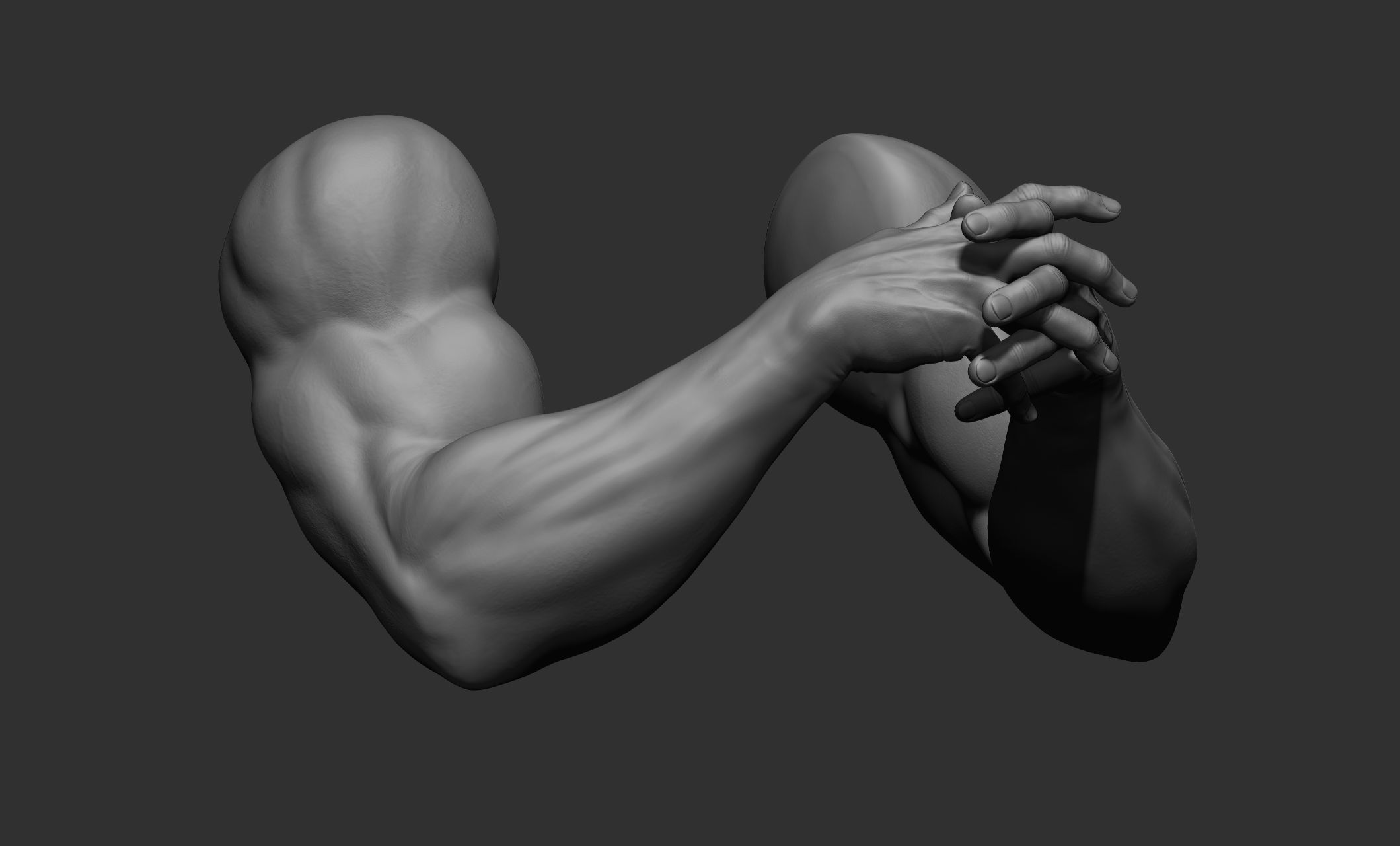 17 male arm poses 3D model | CGTrader