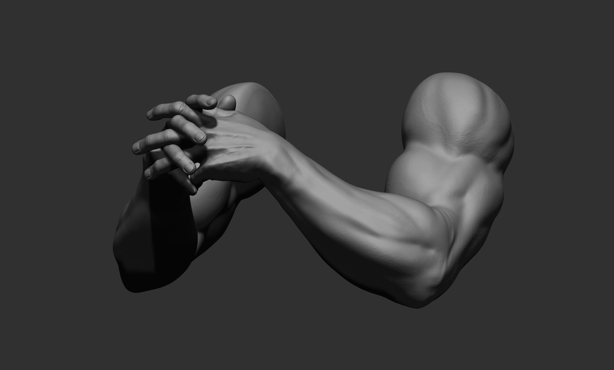 17 male arm poses 3D model | CGTrader