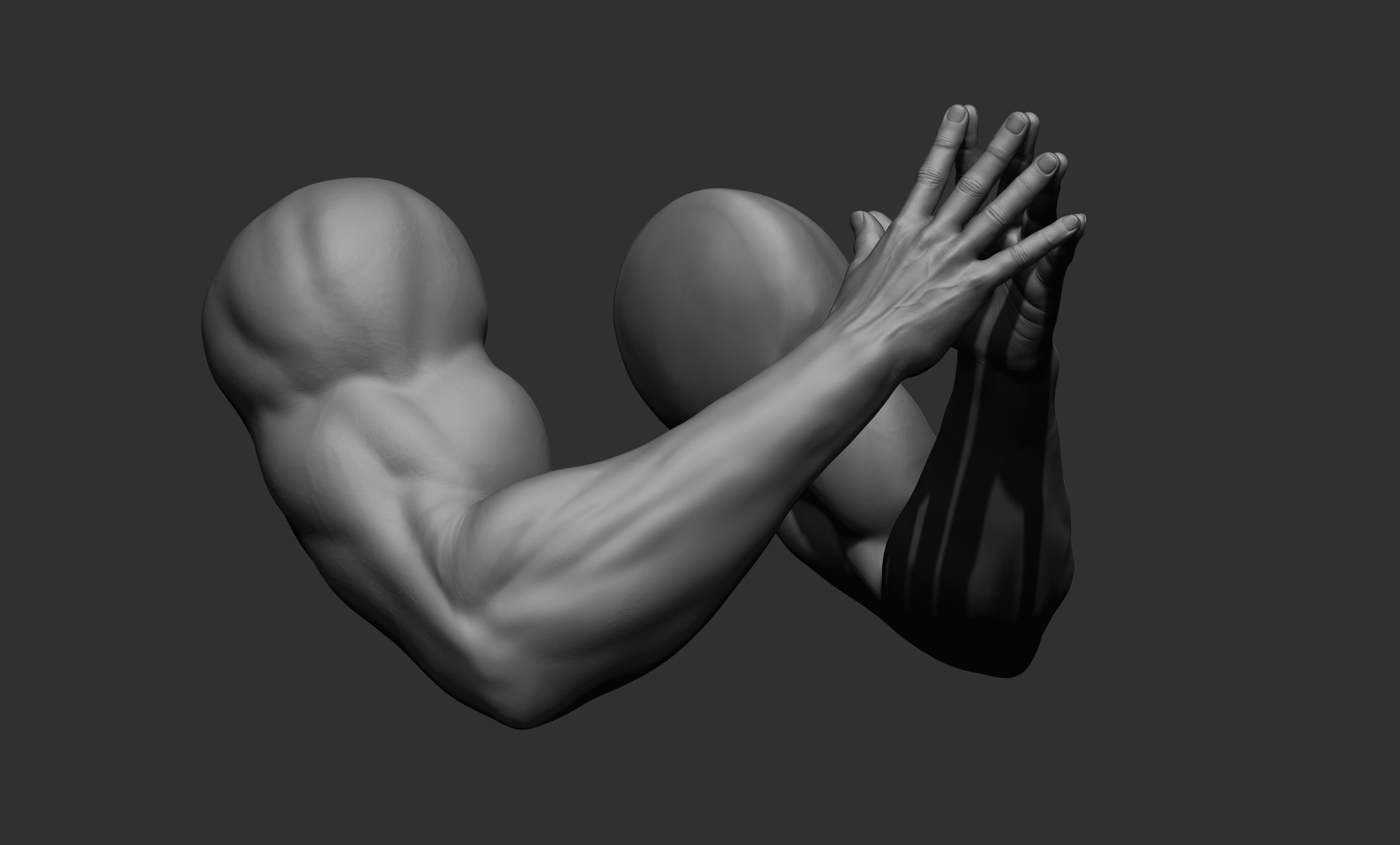 17 male arm poses 3D model | CGTrader