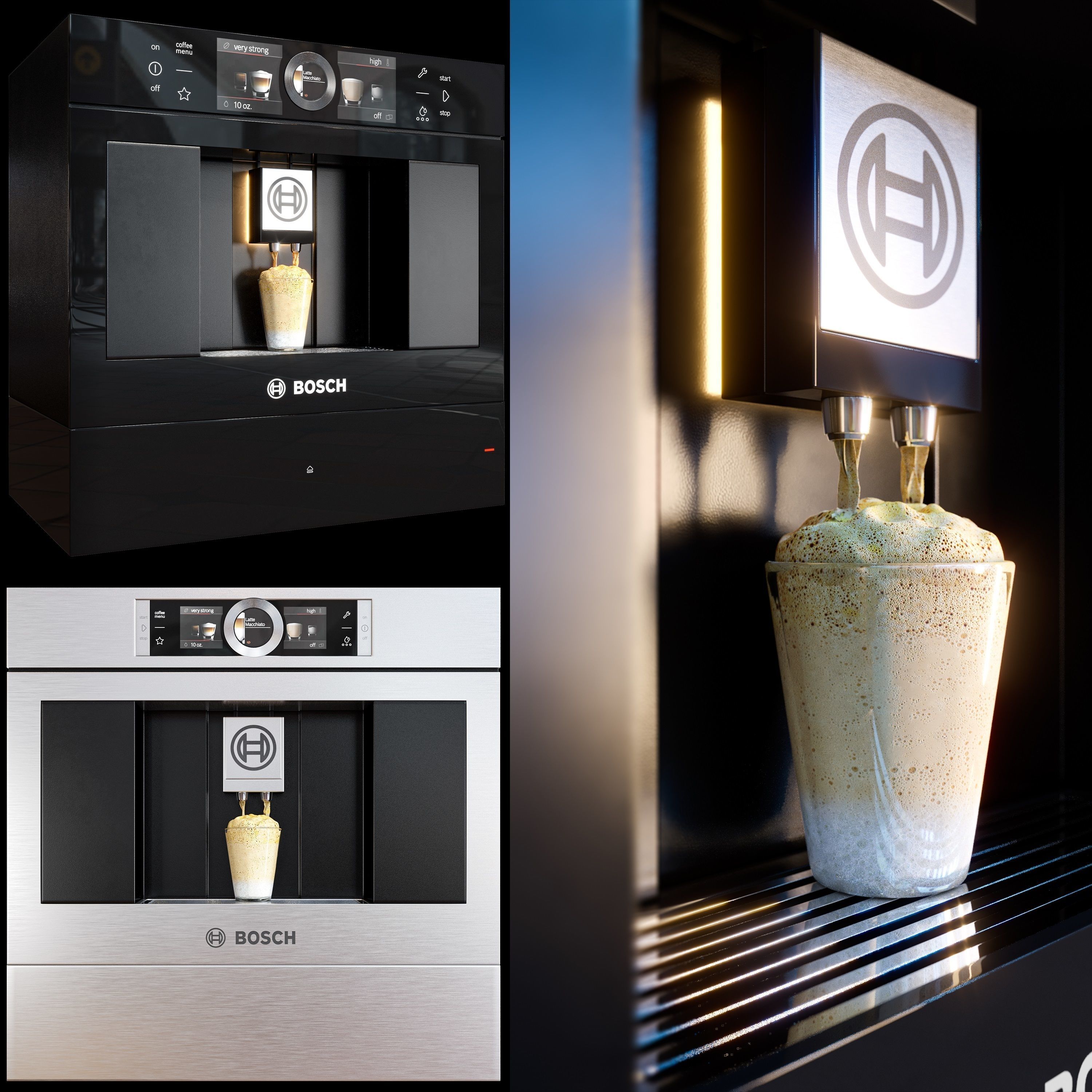 Bosch oven set 3D model | CGTrader