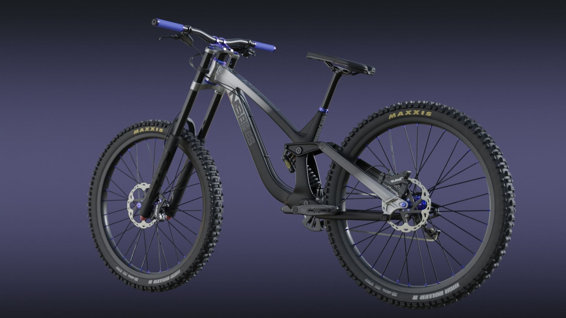 NSbike Fuzz realistic Bicycle bike DH MTB Full Suspension free 3D model ...