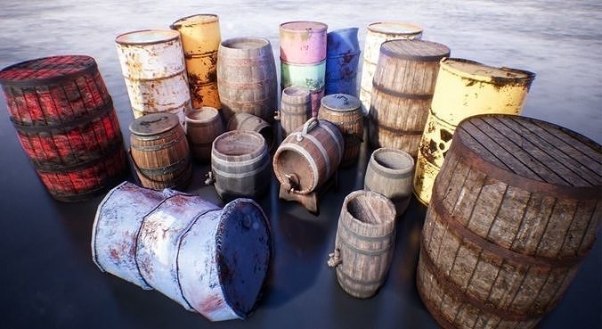 3D model Barrels 13 Assets VR / AR / low-poly | CGTrader