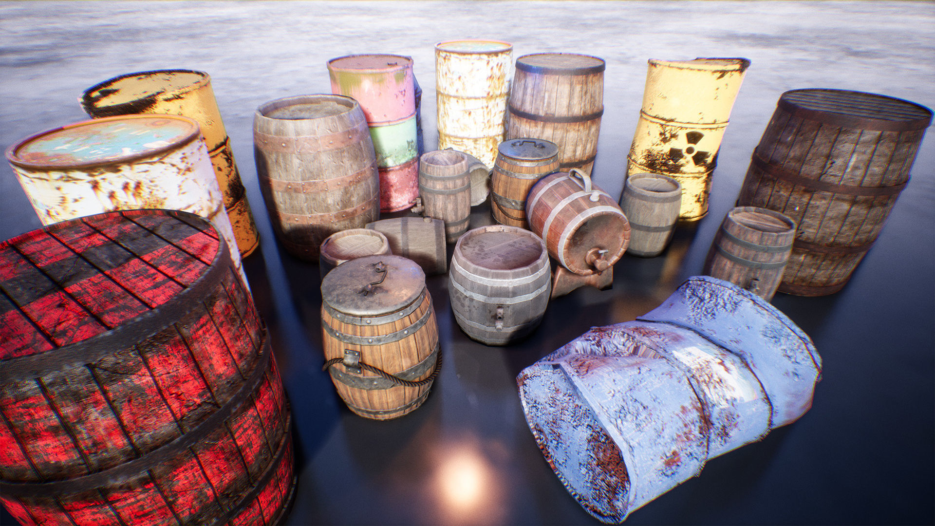 3D model Barrels 13 Assets VR / AR / low-poly | CGTrader