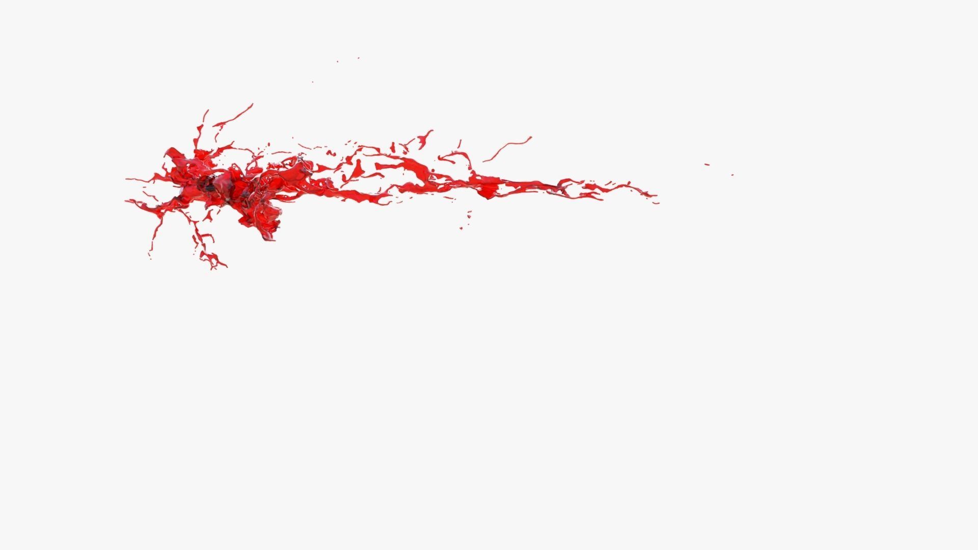 Animated Blood Splash 19 3D model animated | CGTrader