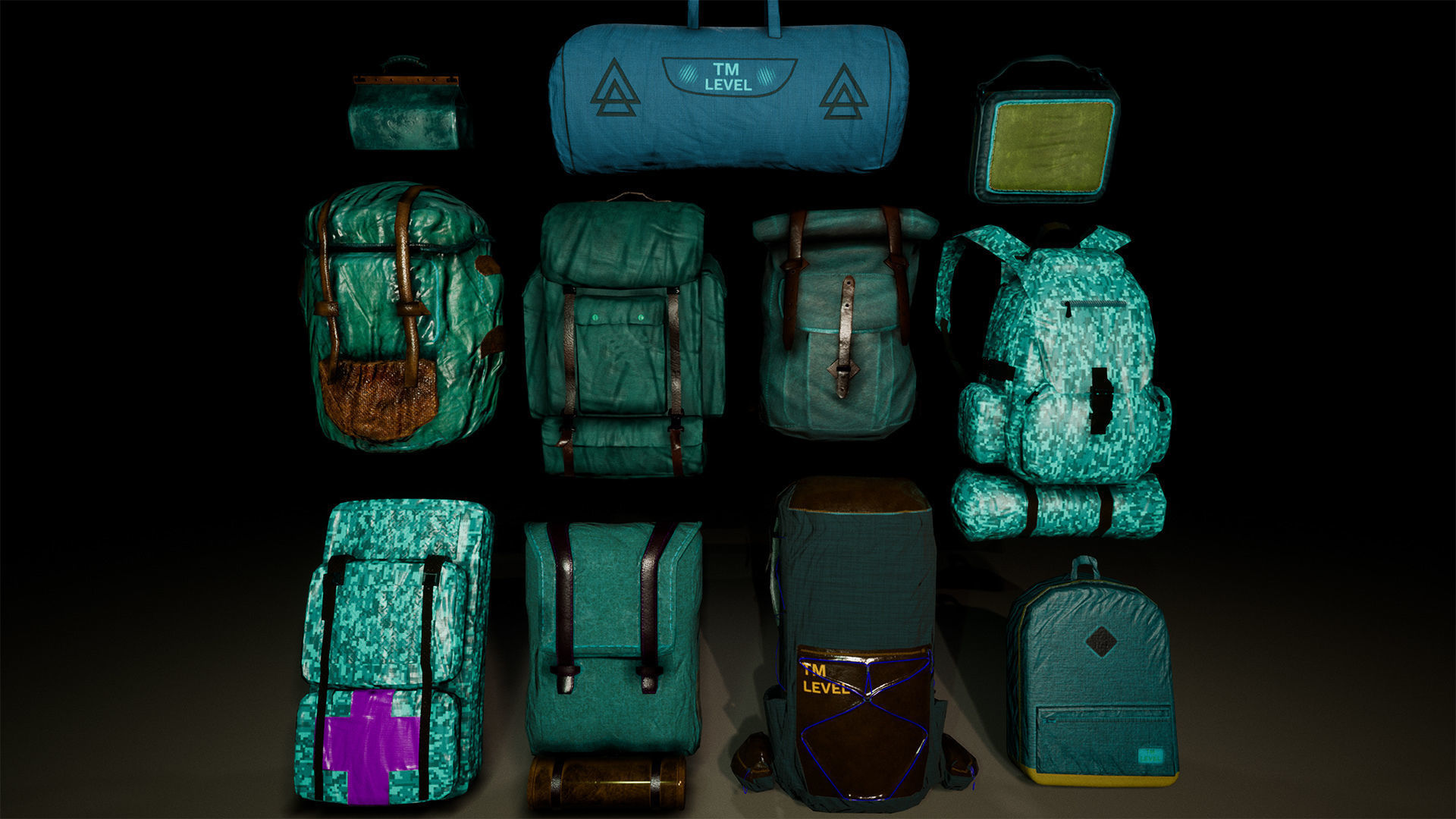 3D model Backpacks And Bags 22 Variations VR / AR / low-poly | CGTrader