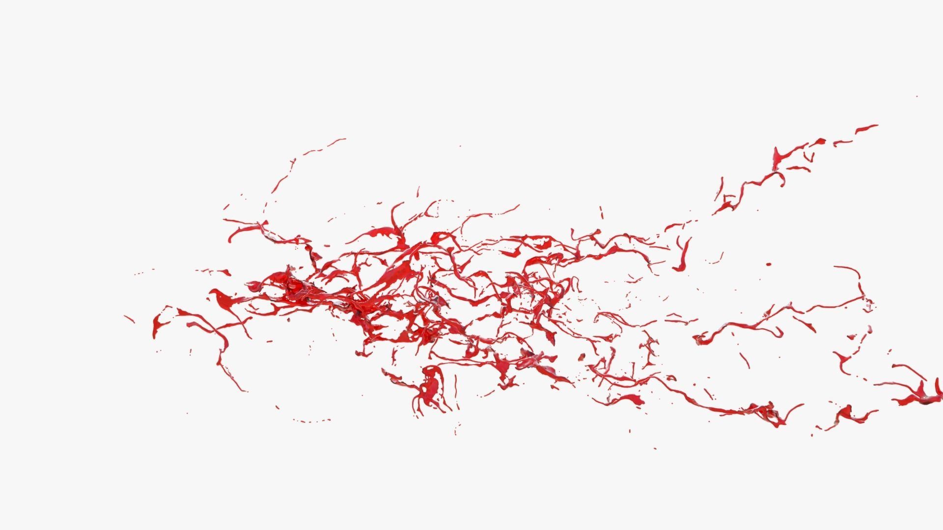 Animated Blood Splash 18 3D model animated | CGTrader