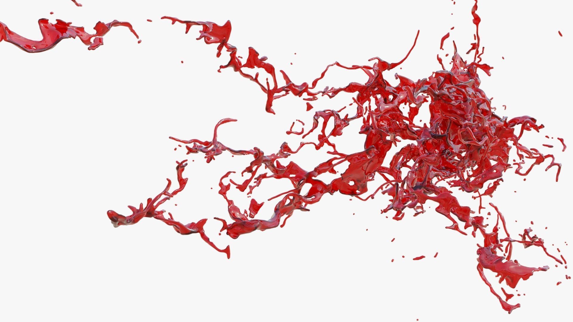 Animated Blood Splash 18 3D model animated | CGTrader