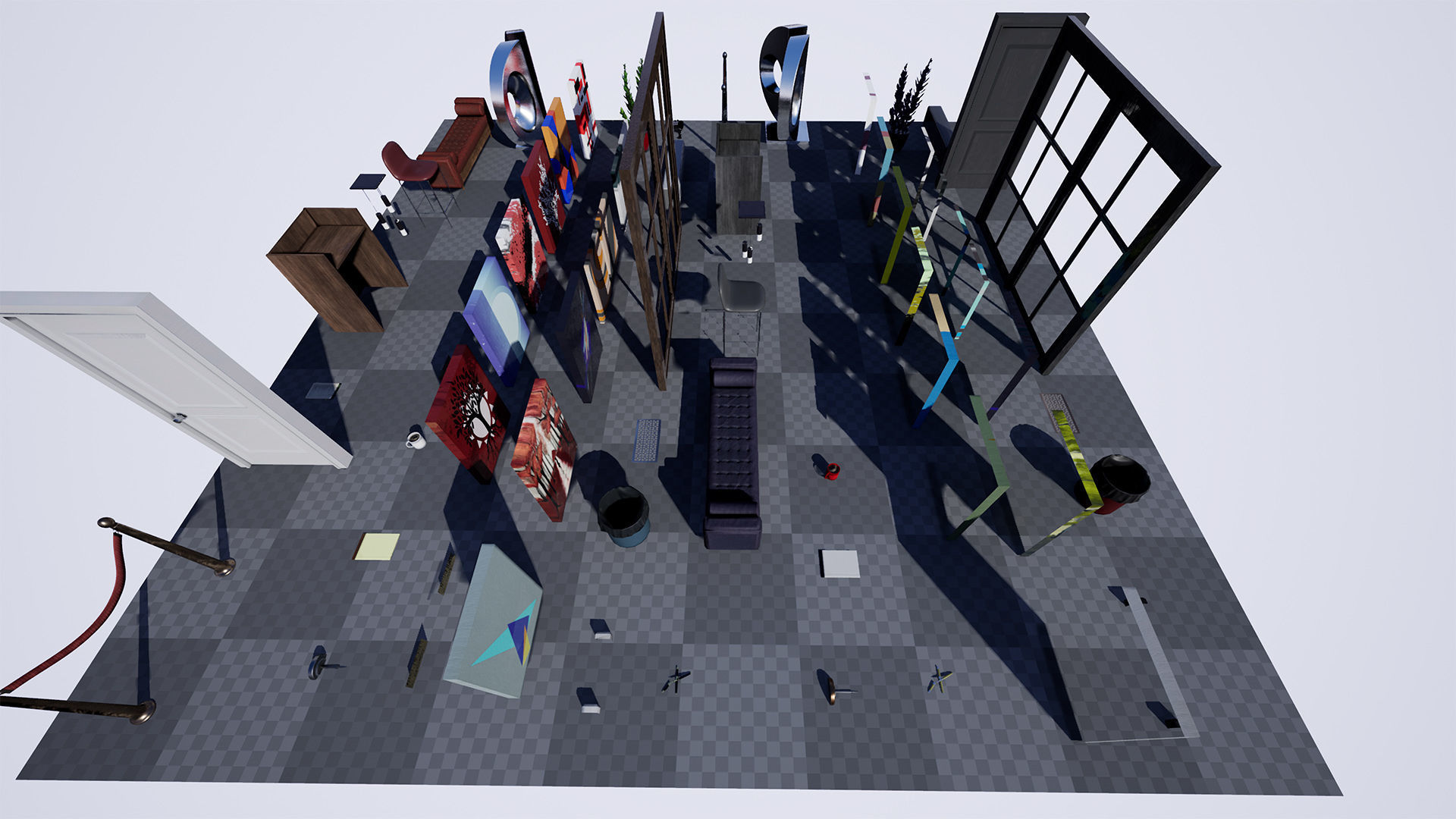 3D model Art Gallery Prop Package VR / AR / low-poly | CGTrader