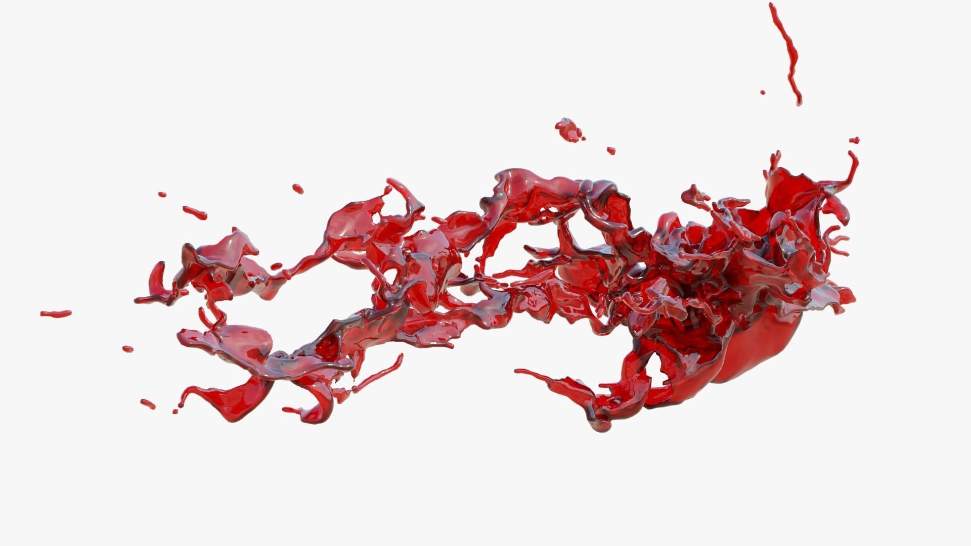 Animated Blood Splash 15 3D model animated | CGTrader