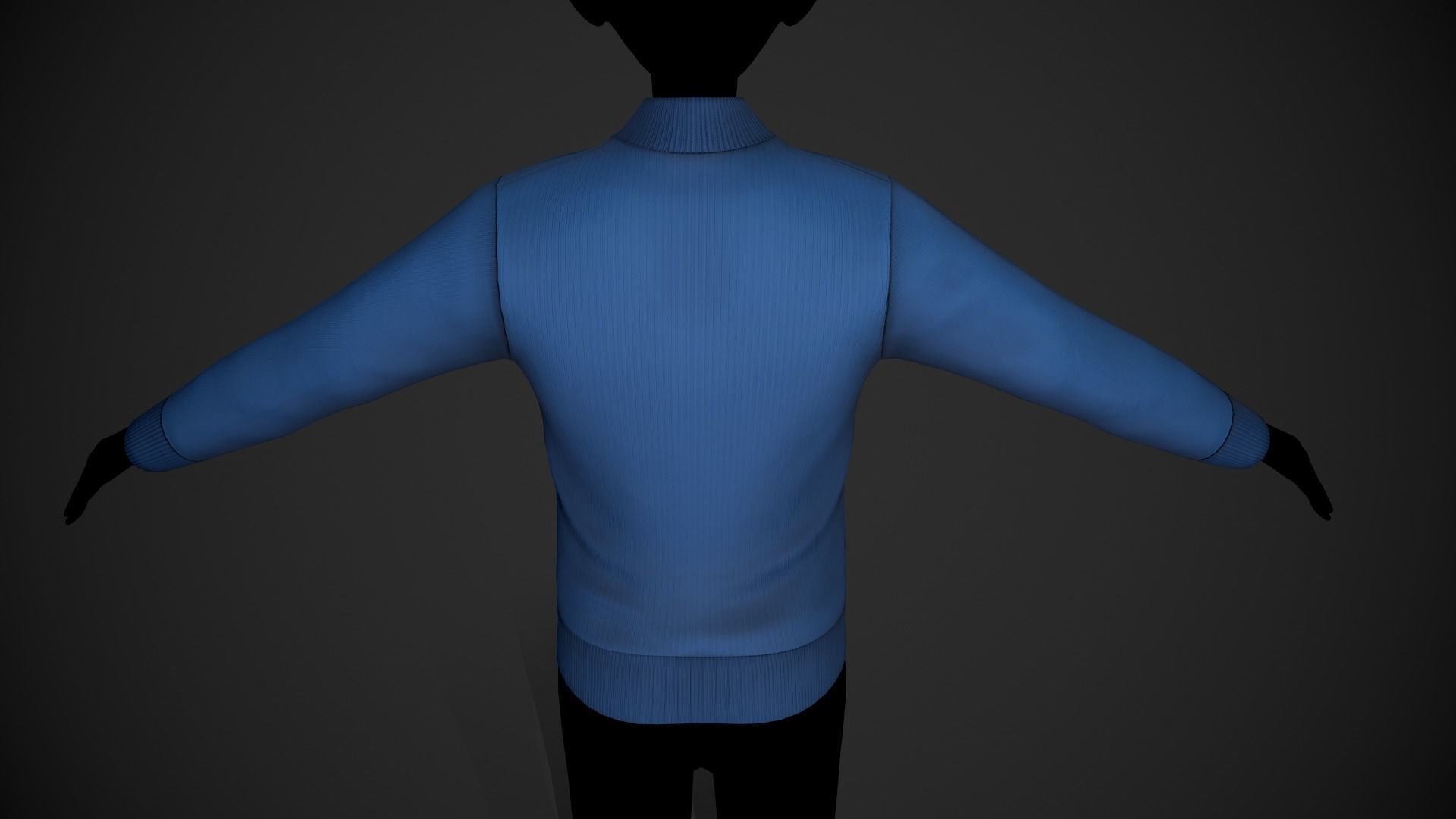 3D model Blue Sweater Style 2 VR / AR / low-poly | CGTrader