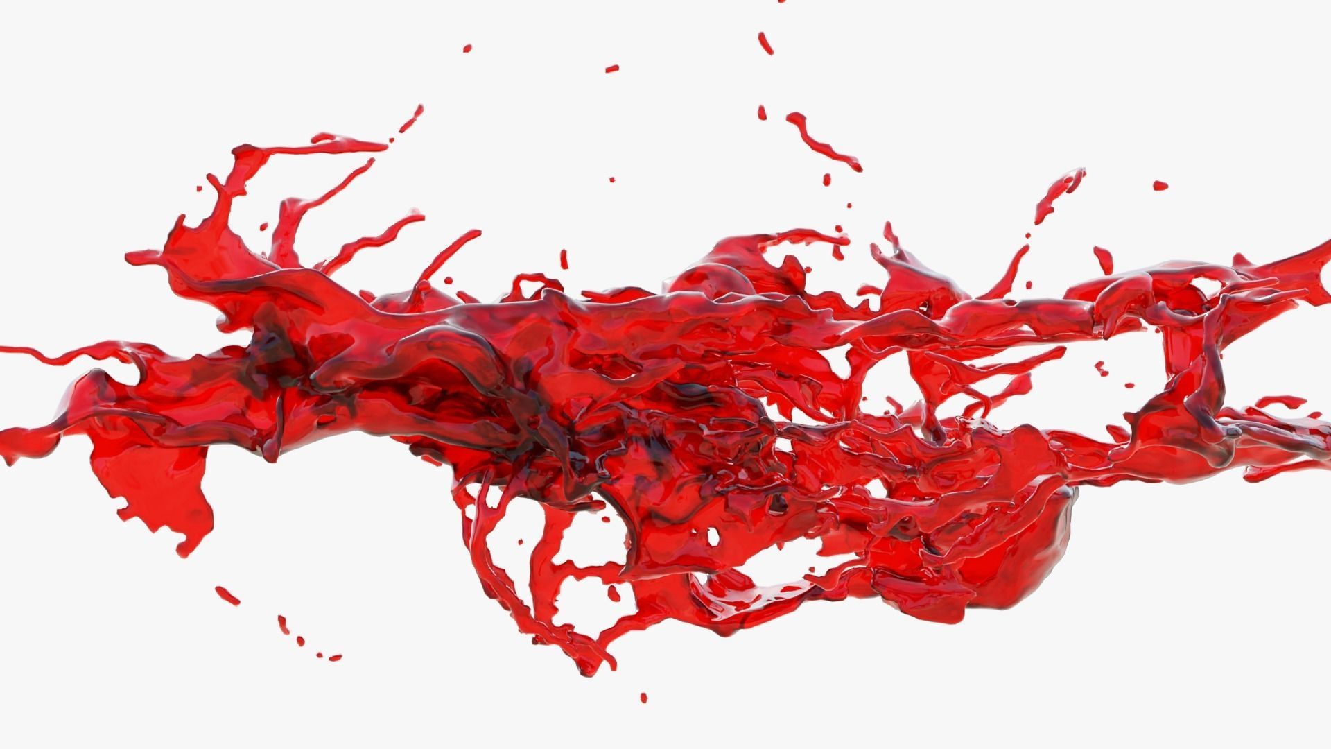 Animated Blood Splash 14 3D model animated | CGTrader