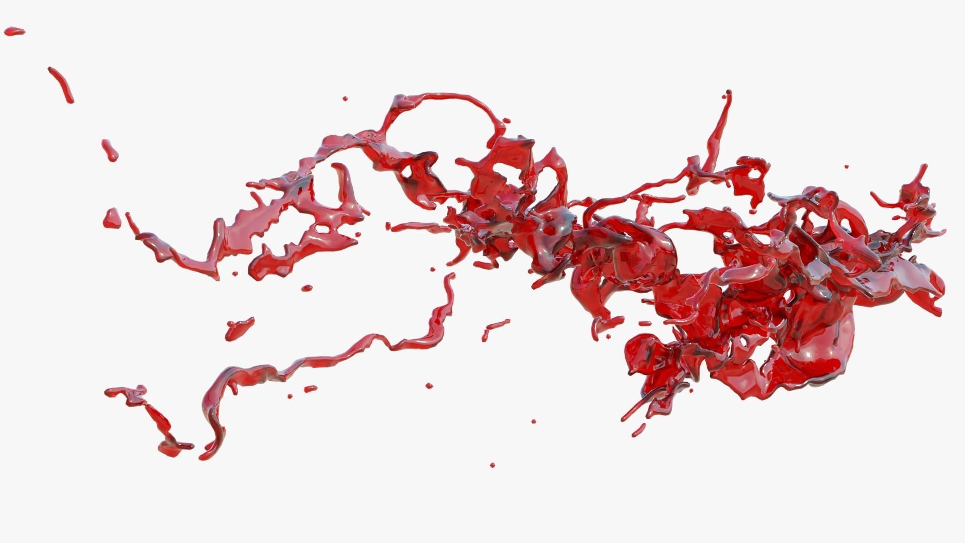 Animated Blood Splash 13 3D model animated | CGTrader
