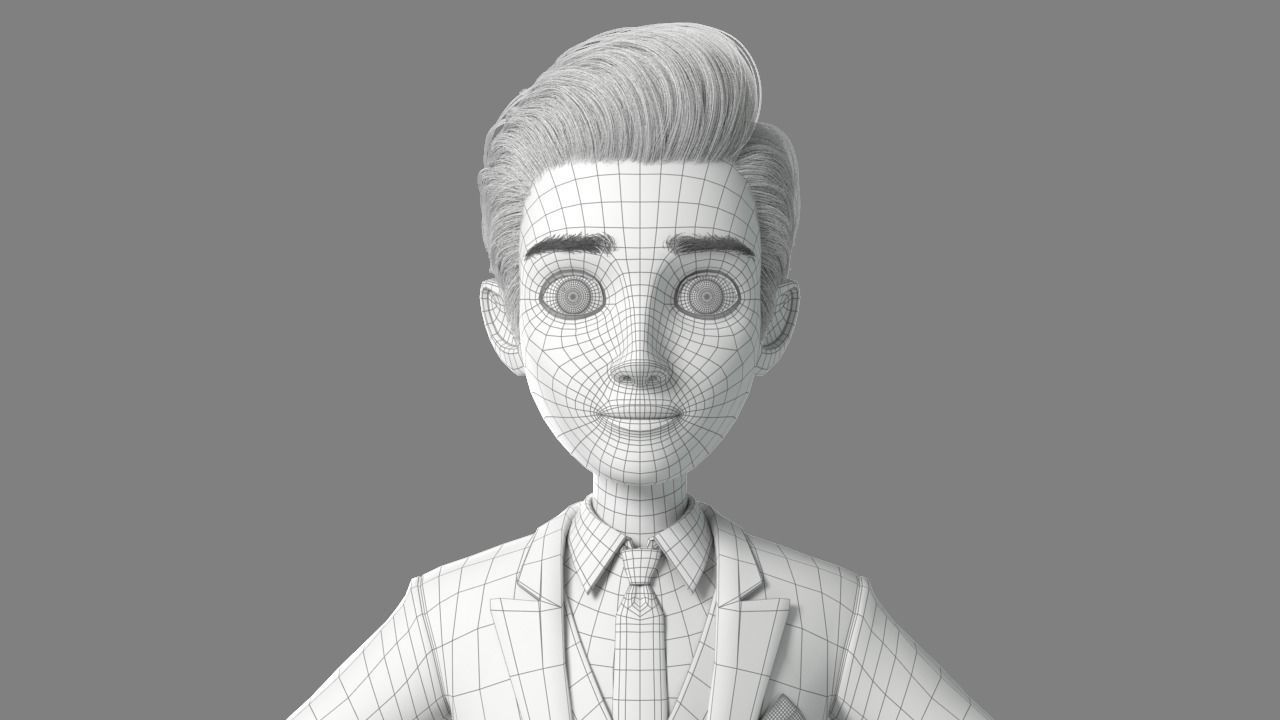 Cartoon Bride Groom Rigged 3D model rigged | CGTrader