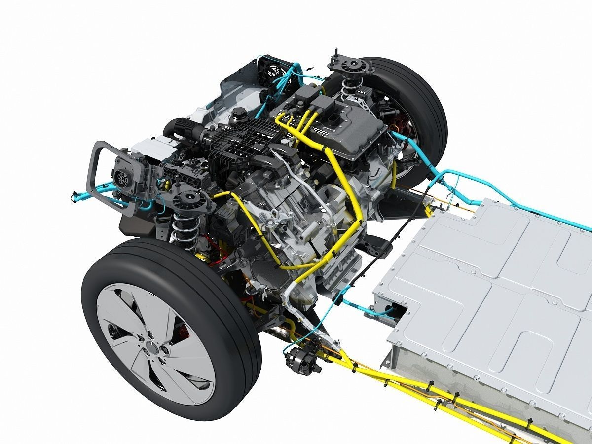 Electric SUV Chassis X-Ray 3D model | CGTrader