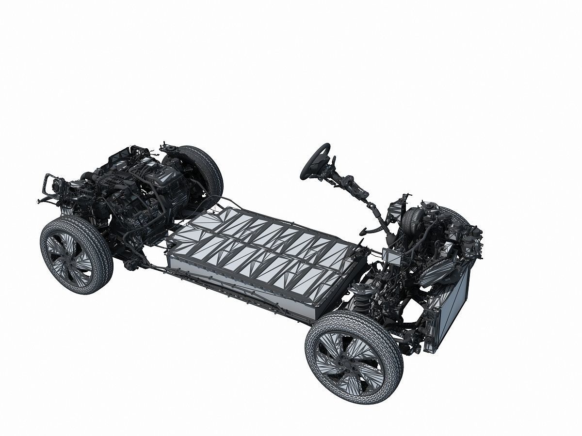 Electric SUV Chassis X-Ray 3D model | CGTrader