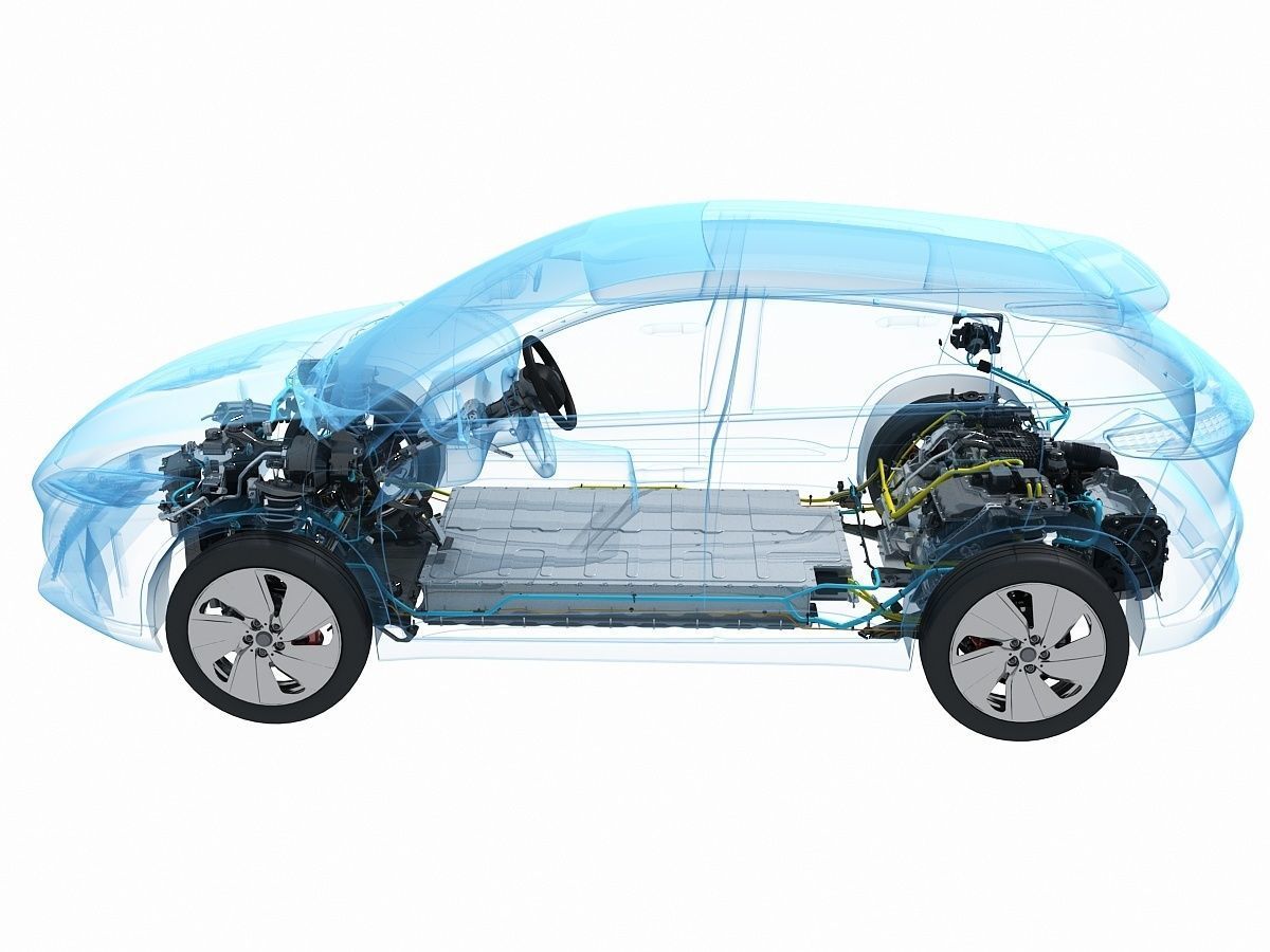 Electric SUV Chassis X-Ray 3D model | CGTrader
