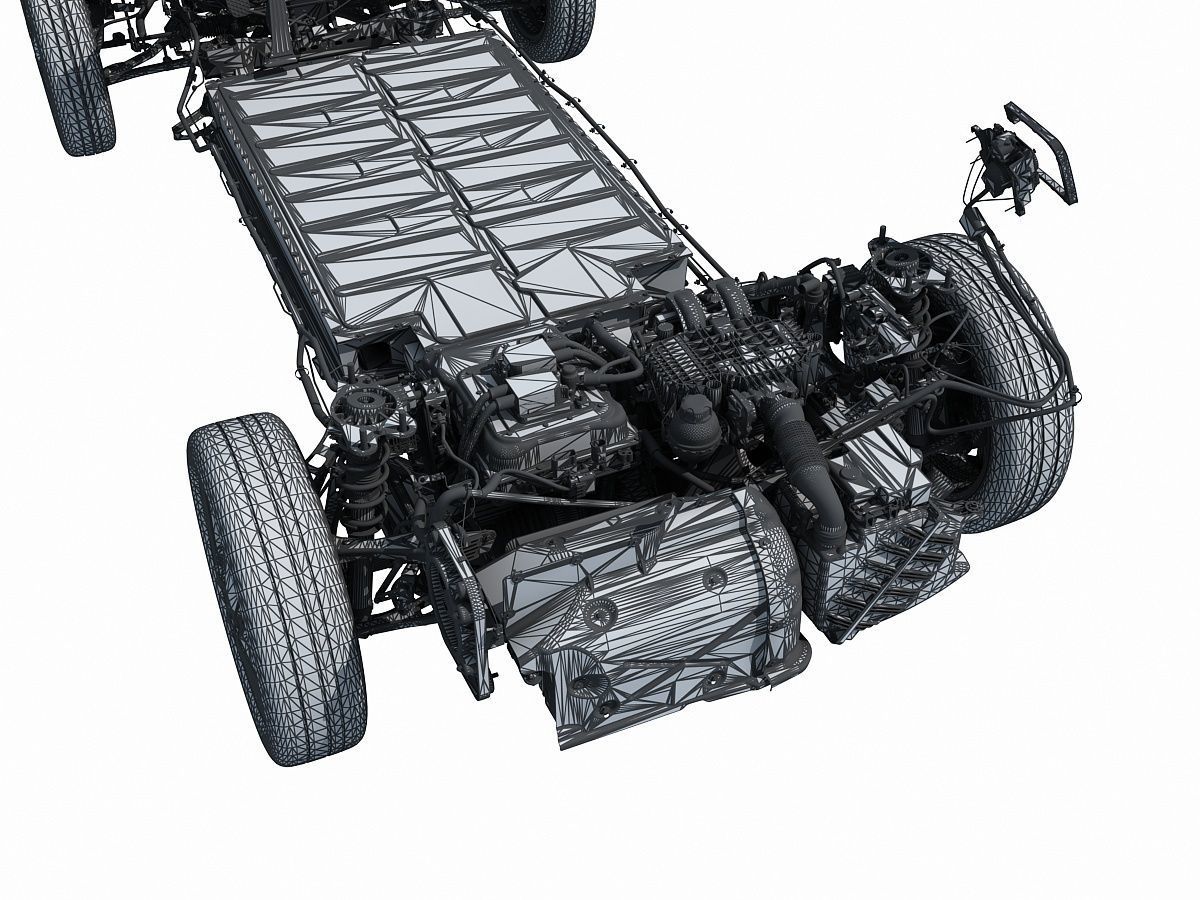 Electric Car Chassis 3D model | CGTrader