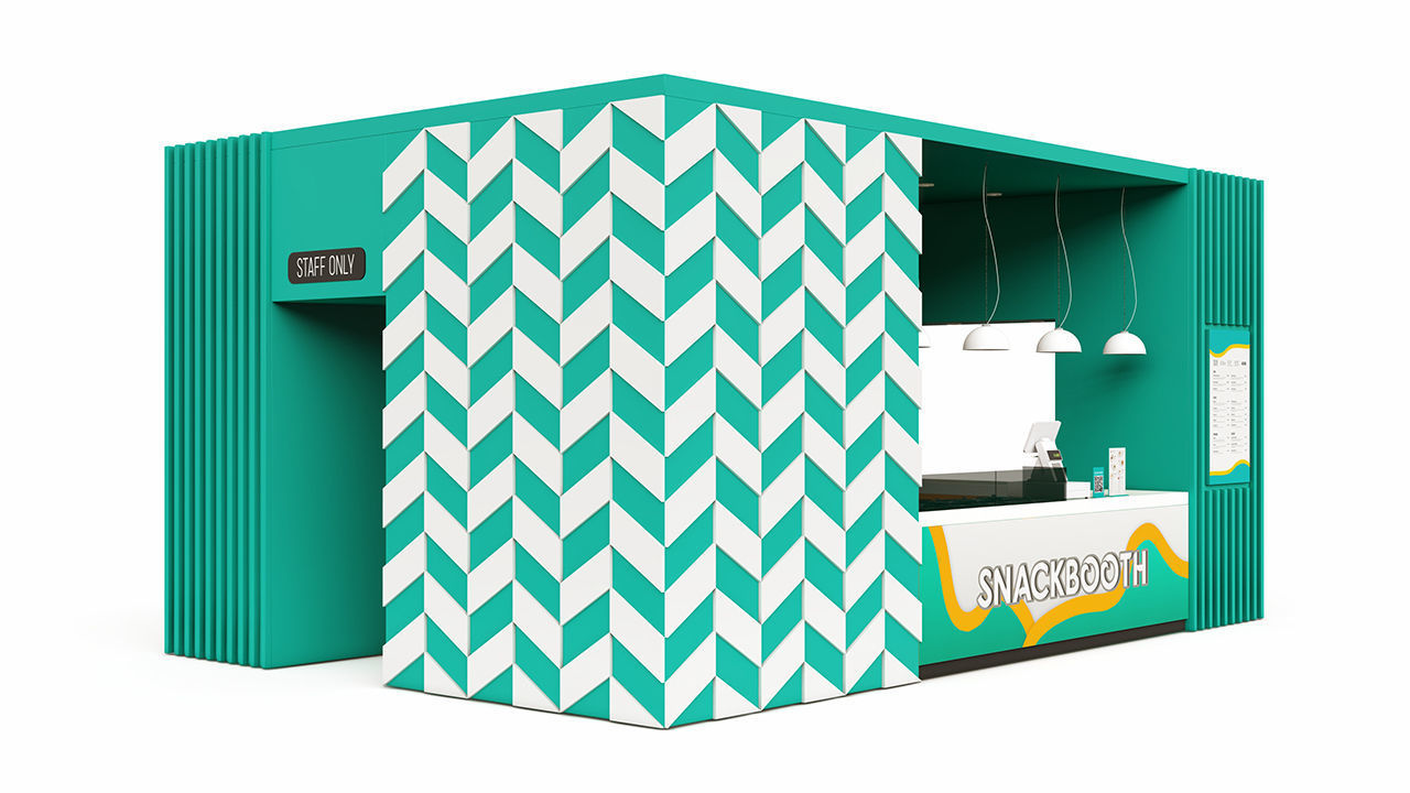Kiosk Booth Snack 3D model | CGTrader
