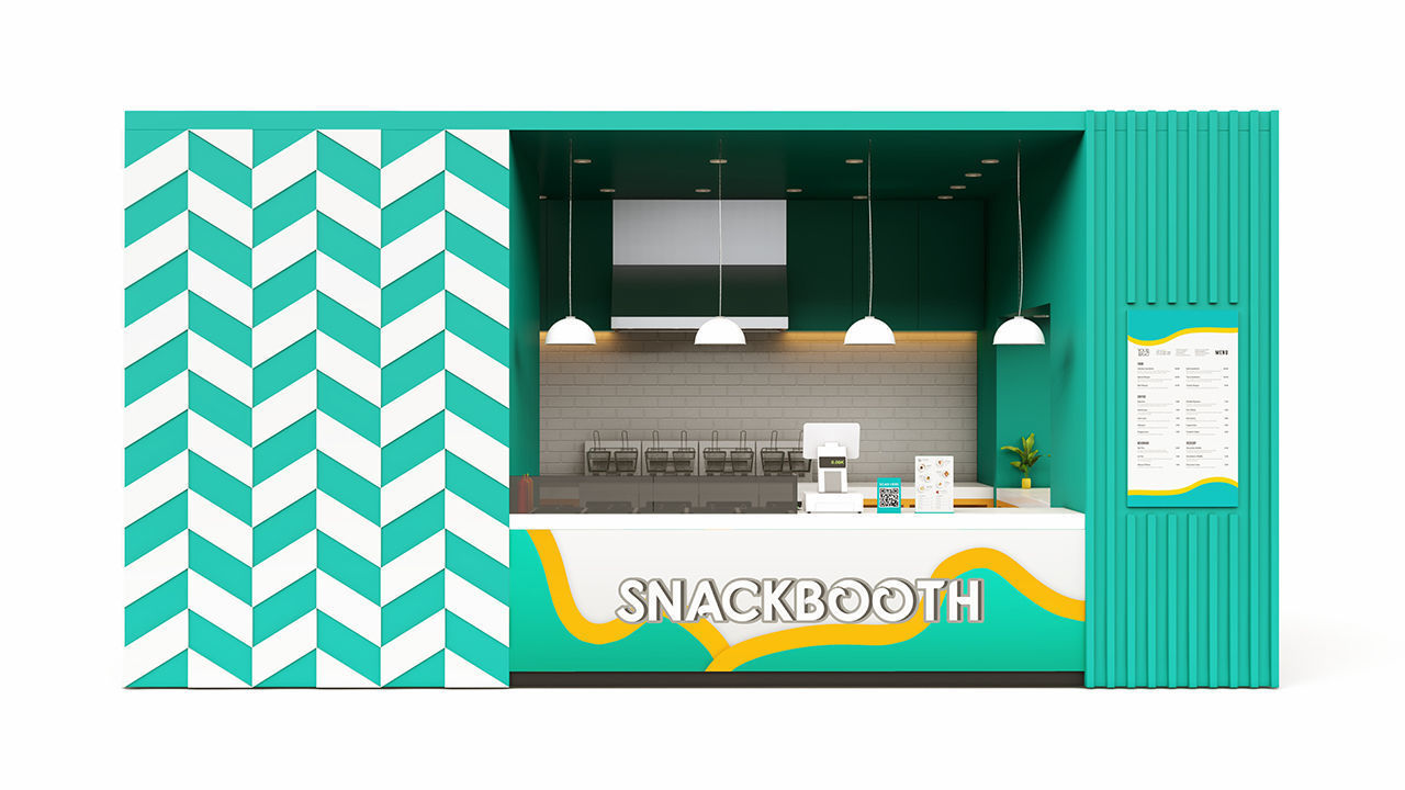 Kiosk Booth Snack 3D model | CGTrader