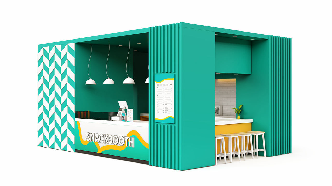 Kiosk Booth Snack 3D model | CGTrader