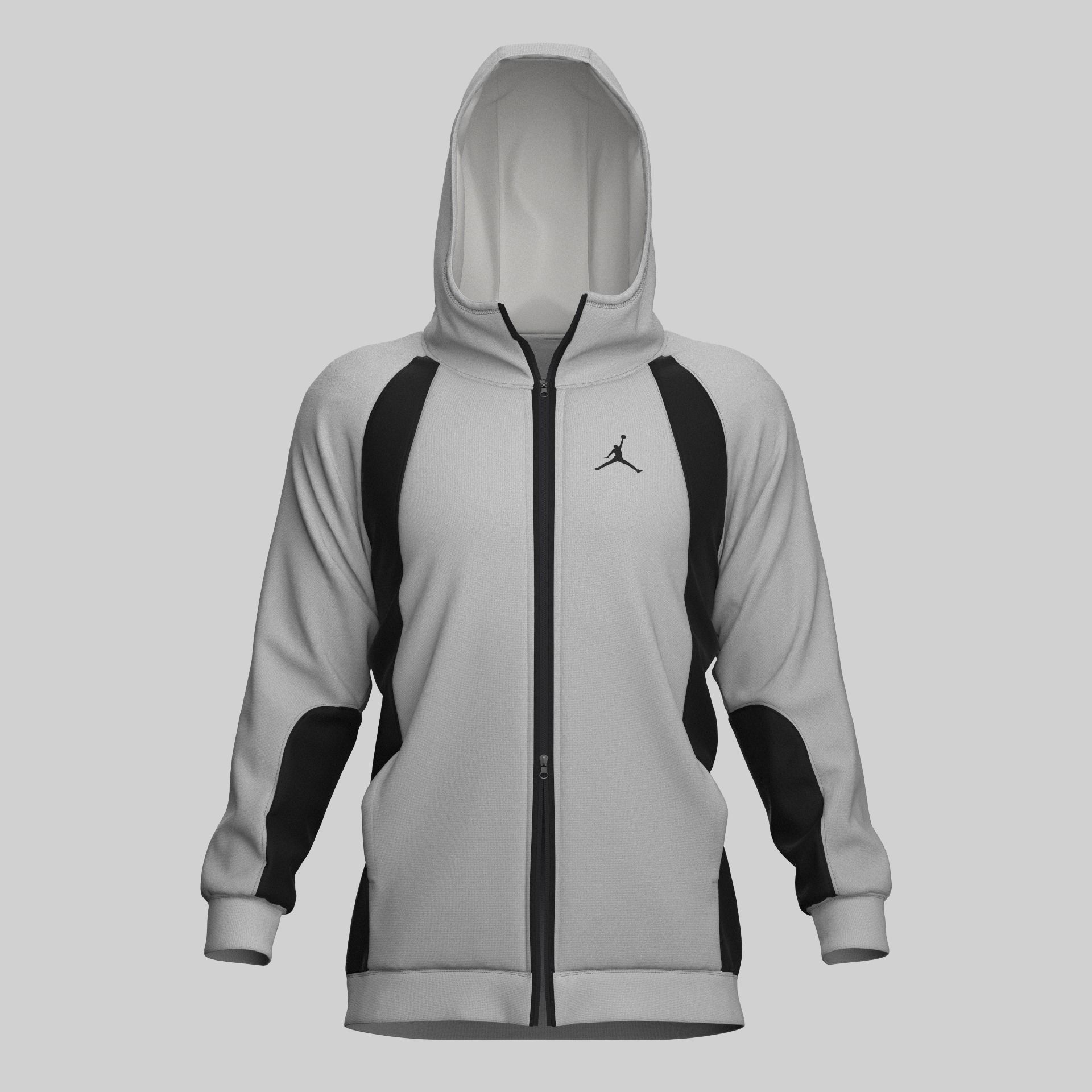 3D model Nike Jordan Dri Fit Sport Mens Full Zip Hoodie - AR Ready VR ...
