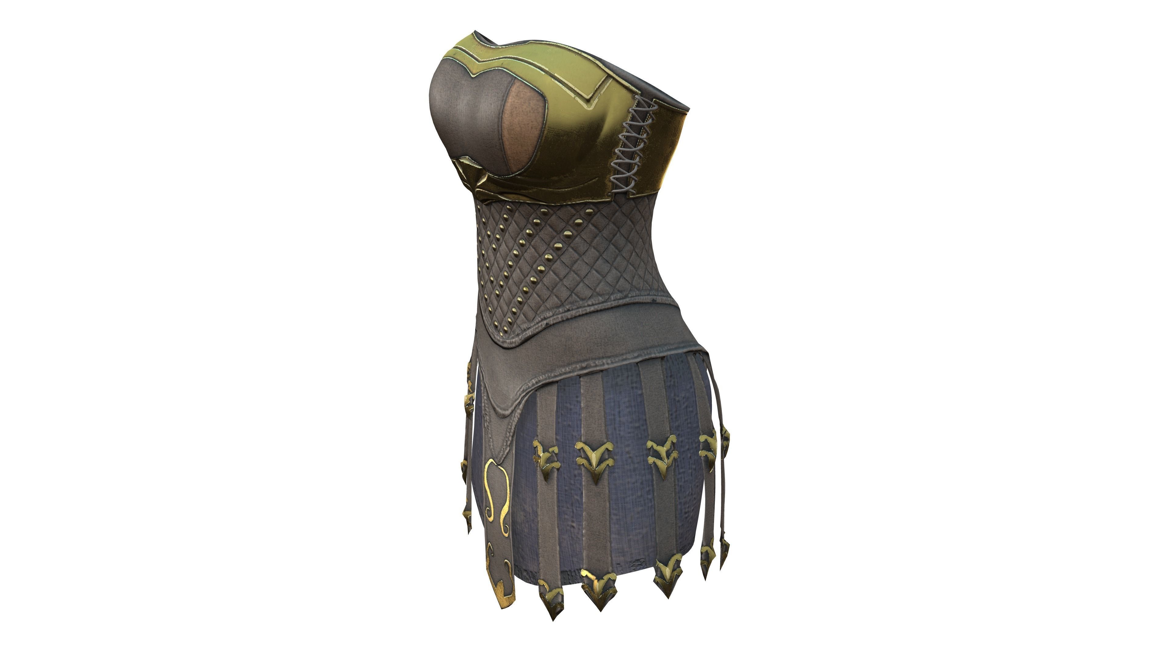 3D model Amazon Women Cloth Uniform Dress VR / AR / low-poly | CGTrader