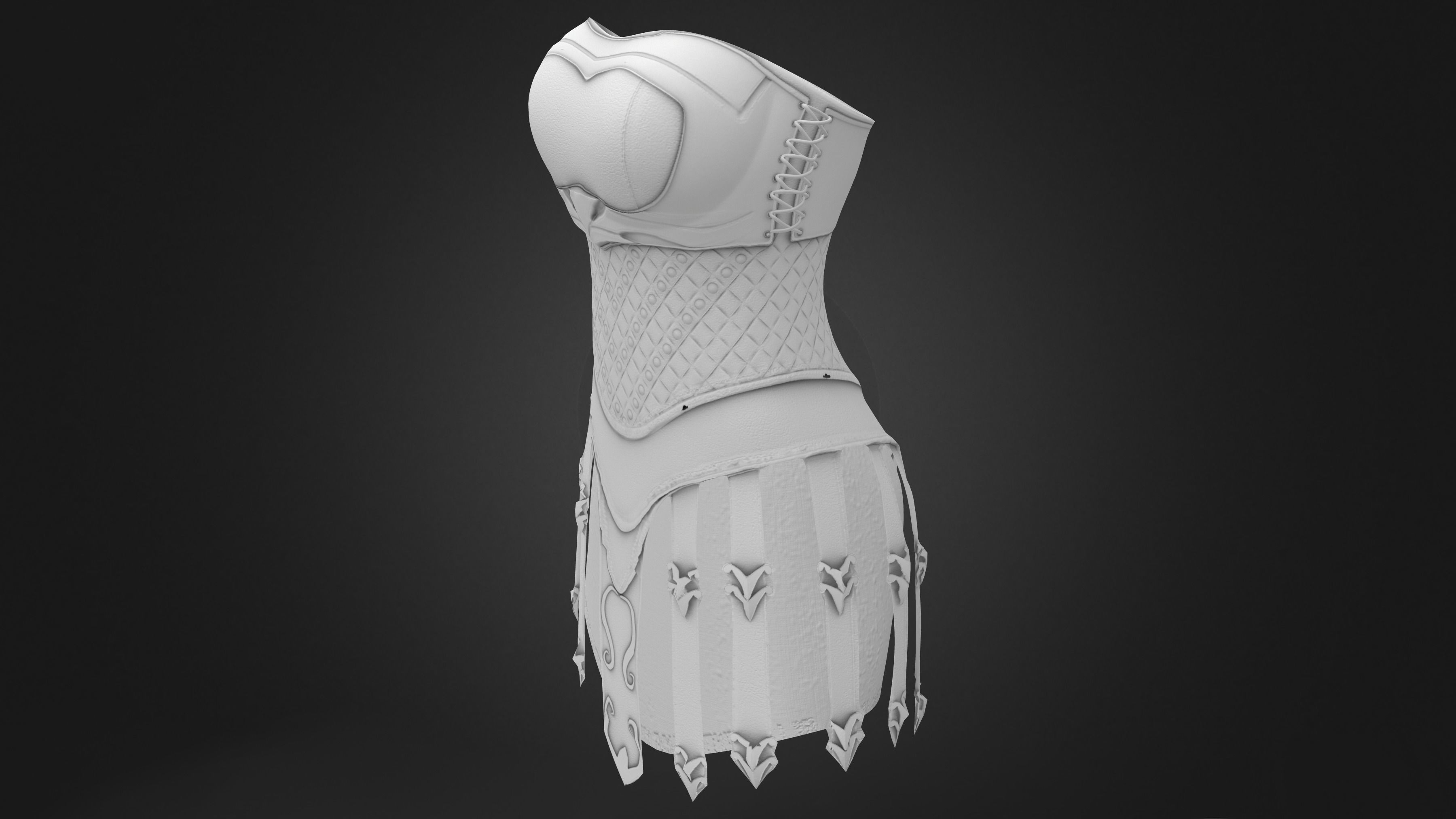 3D model Amazon Women Cloth Uniform Dress VR / AR / low-poly | CGTrader